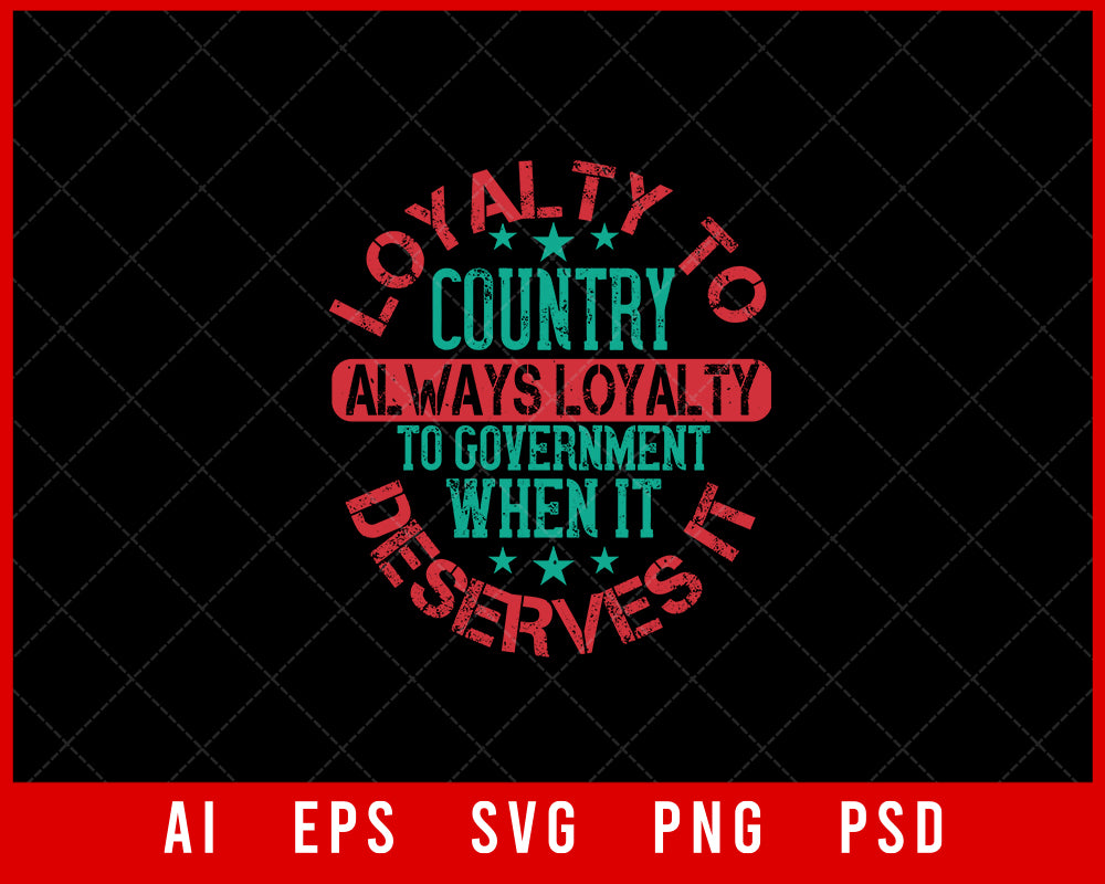 Loyalty to Country Memorial T-shirt Design | Creative Design Maker ...