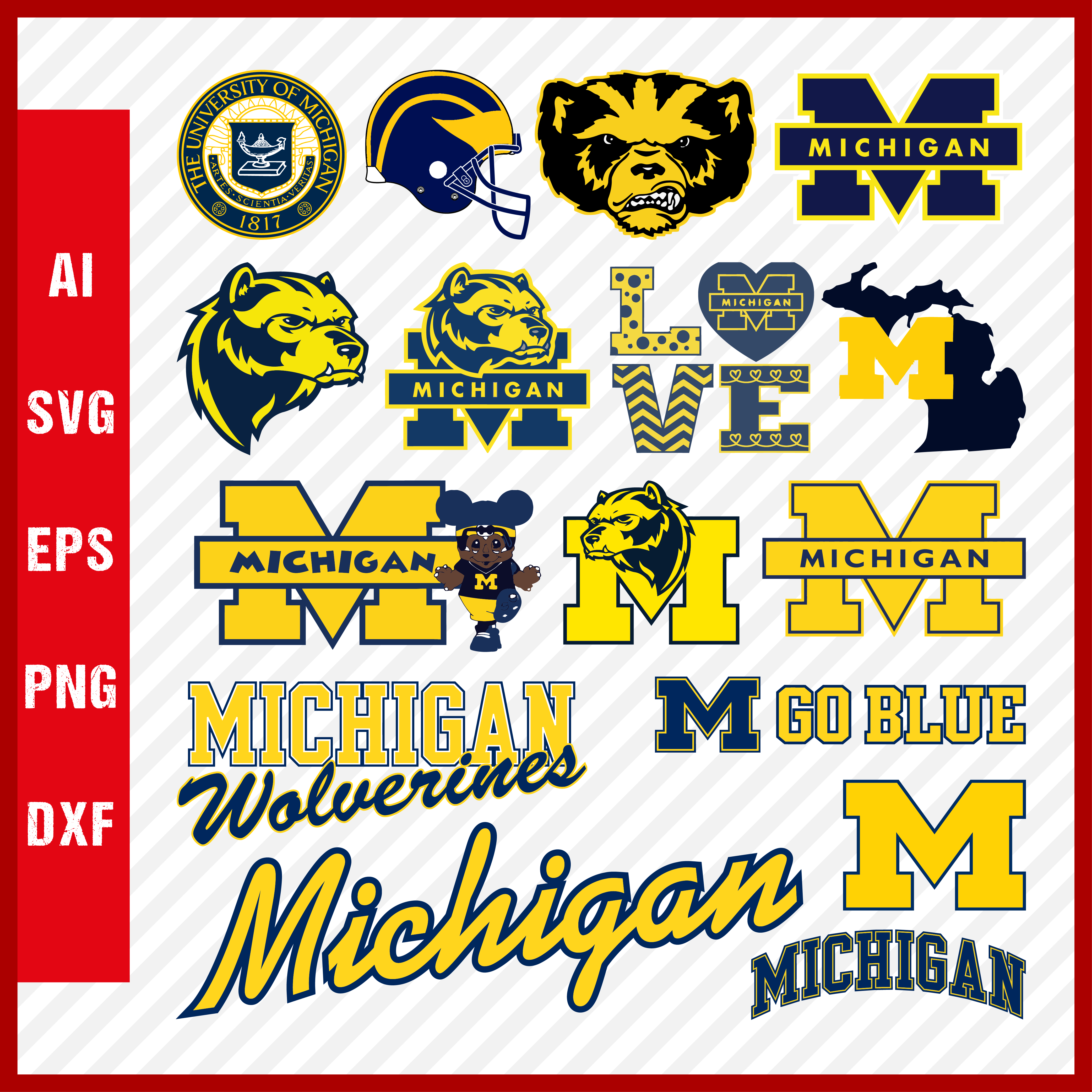 Michigan Wolverines Logo MICHIGAN WOLVERINES 2023 NATIONAL CHAMPIONS