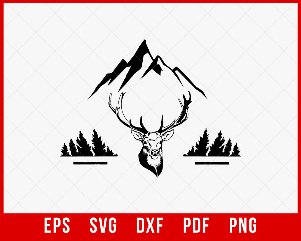 Mountain Range Elk Hunting SVG Cutting File | Creative Design Maker ...
