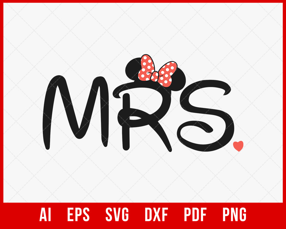 Mrs Minnie Mouse SVG Cut File for Cricut | Creative Design Maker ...