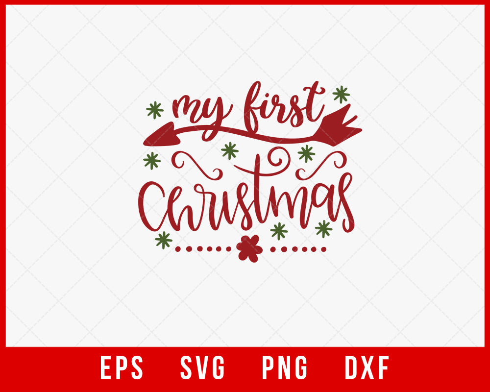 My First Christmas SVG Cut File for Cricut | Creative Design Maker ...