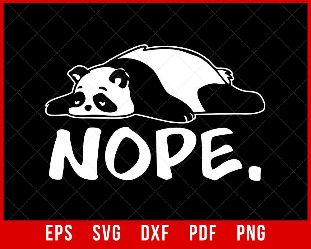 Nope Hoodie Lazy Panda Shirt Panda SVG | Creative Design Maker ...