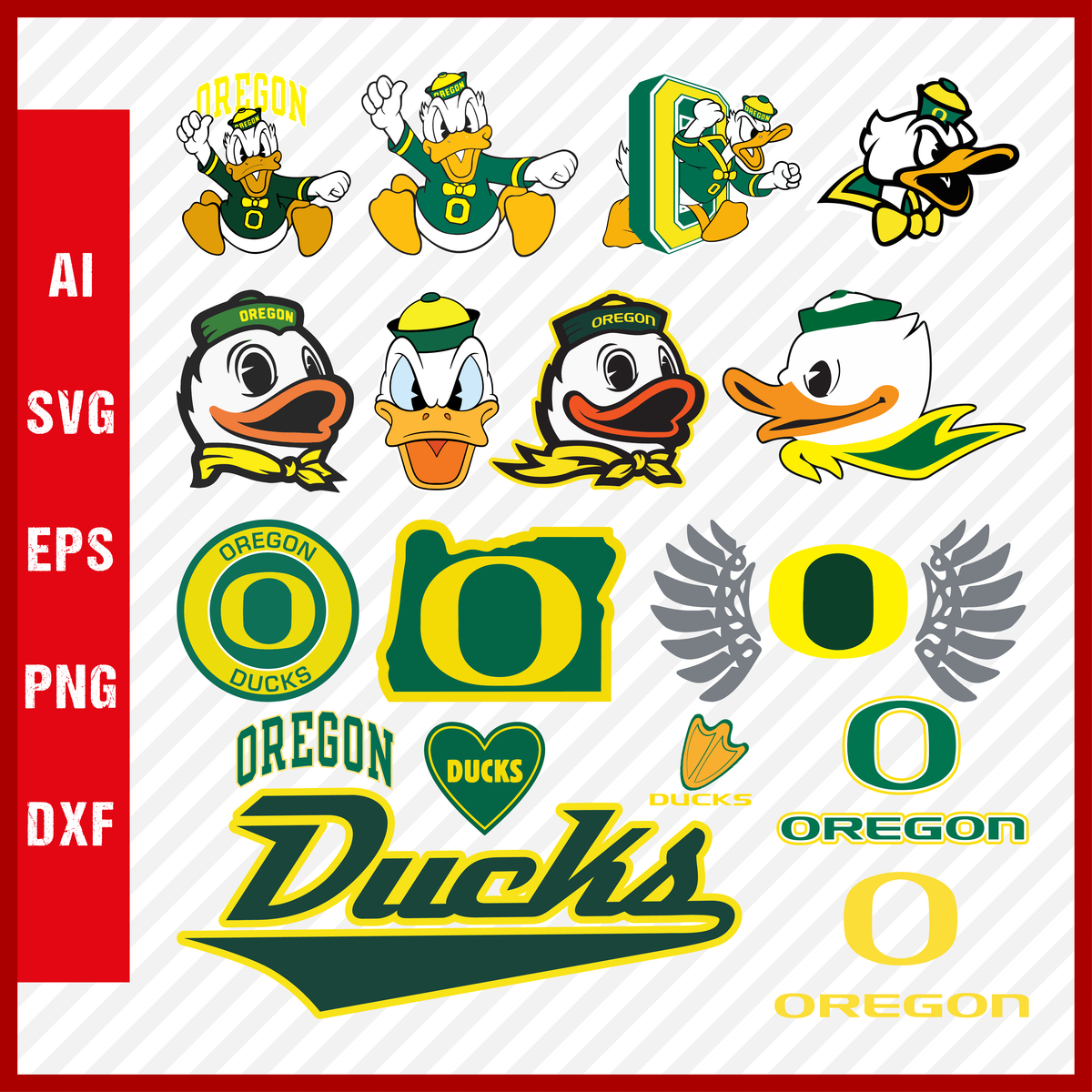Oregon Ducks svg NCAA National Collegiate Athletic Association Team Lo ...