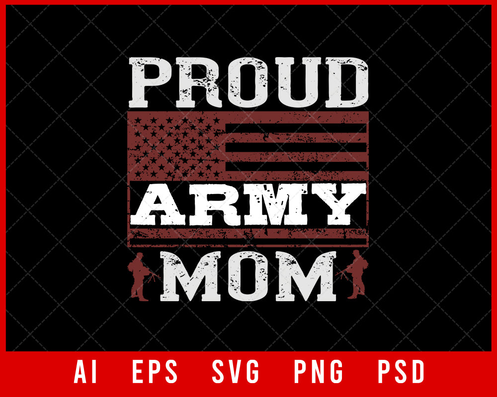 Proud Army Mom Military T-shirt Design | Creative Design Maker ...