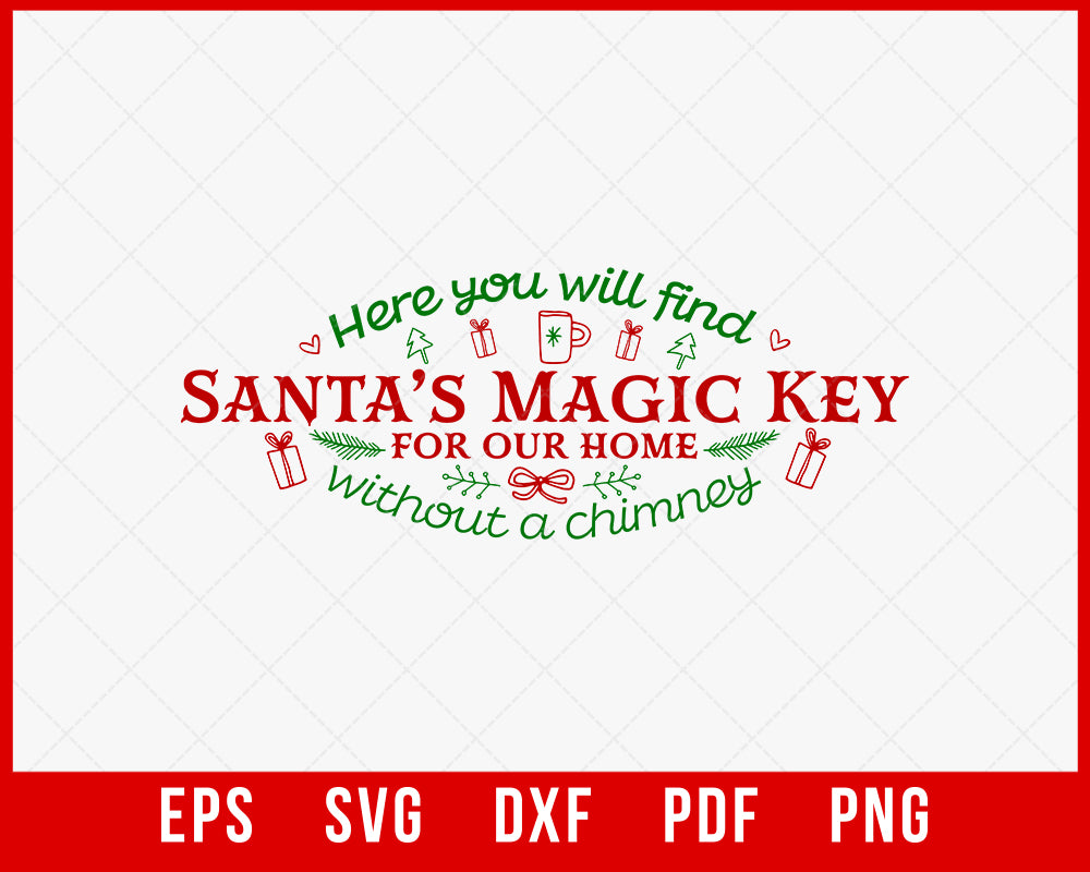 Santa's Magic Key Christmas SVG Cutting File | Creative Design Maker ...