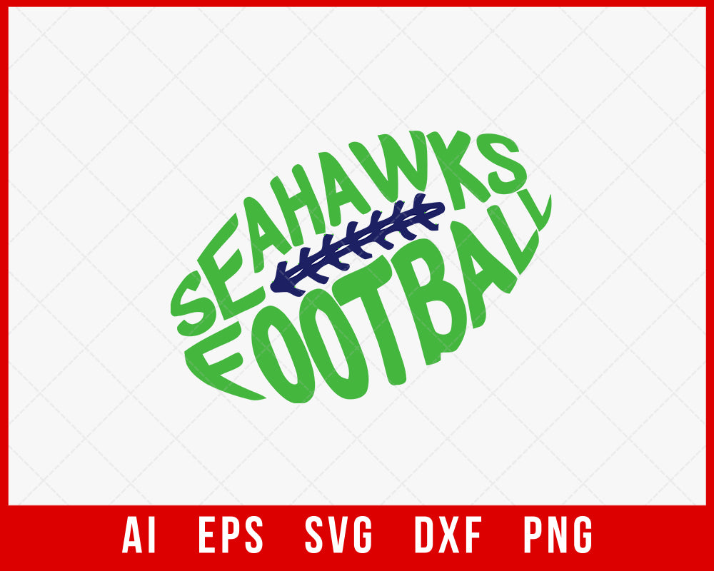 Seahawks Football Design Silhouette SVG | Creative Design Maker ...