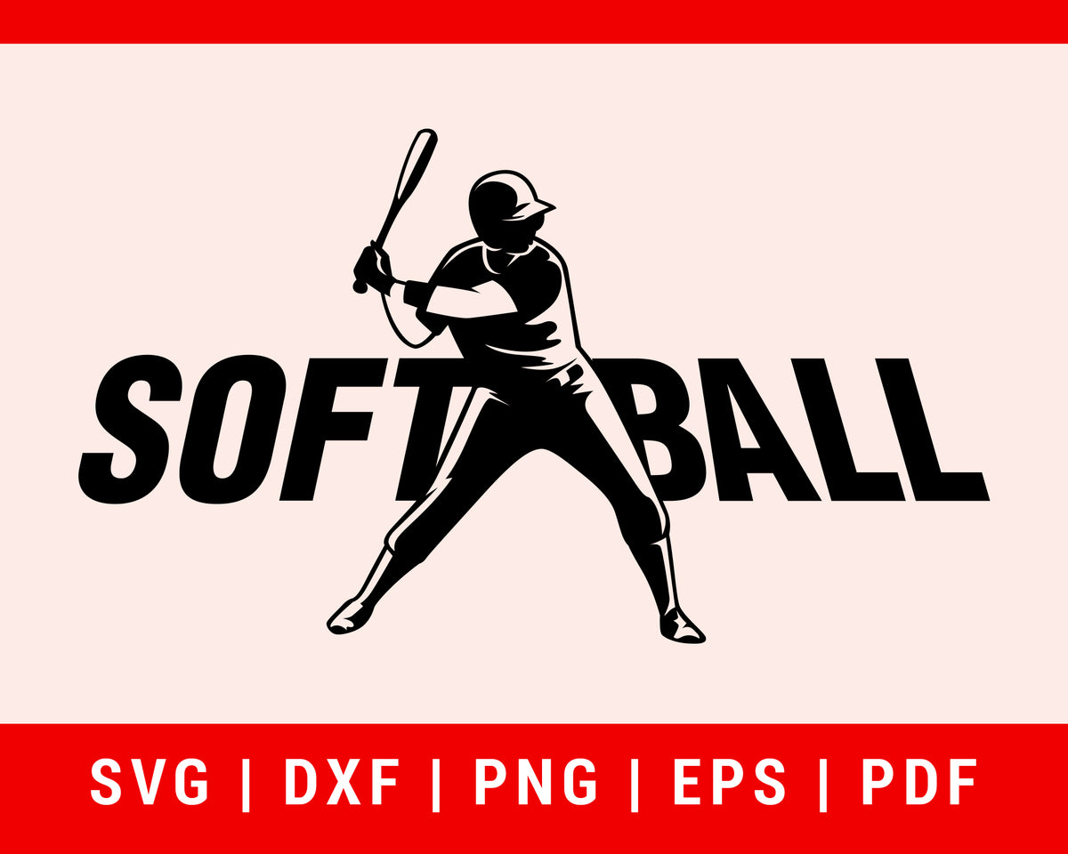 Softball Players Silhouettes Cut File For Cricut svg File ...