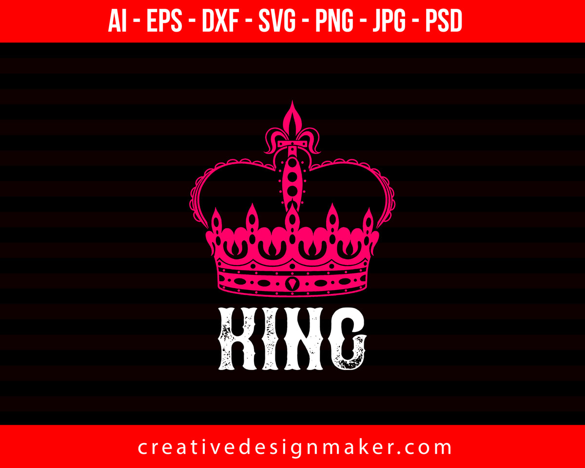 King Couple Editable T-Shirt SVG Design! – Creativedesignmaker