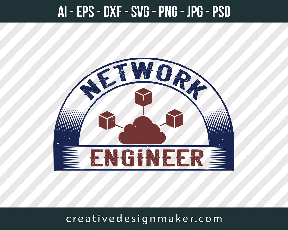 Network Engineer Print Ready Editable T-Shirt SVG Design ...