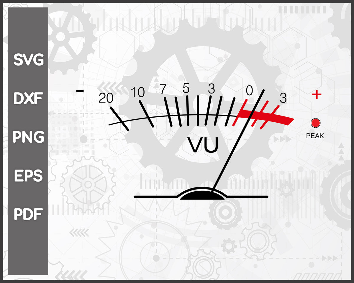 VU Meter Analog Sound Engineer svg – Creativedesignmaker