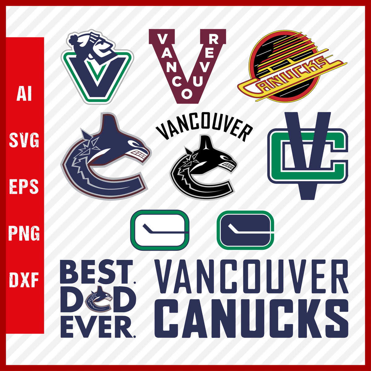 Vancouver Canucks Svg NHL National Hockey League Team Svg Logo Clipart ...