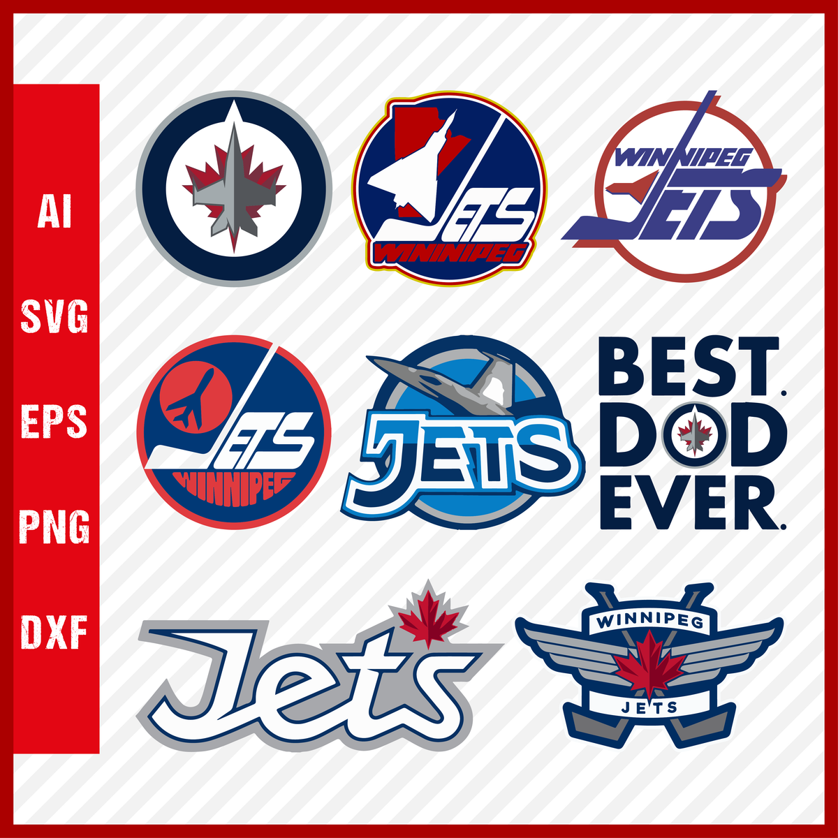 Winnipeg Jets Svg NHL National Hockey League Team Svg Logo Clipart Bun ...